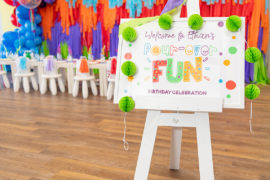 A vibrant and colourful Four-Ever Fun party – Confetti Fair